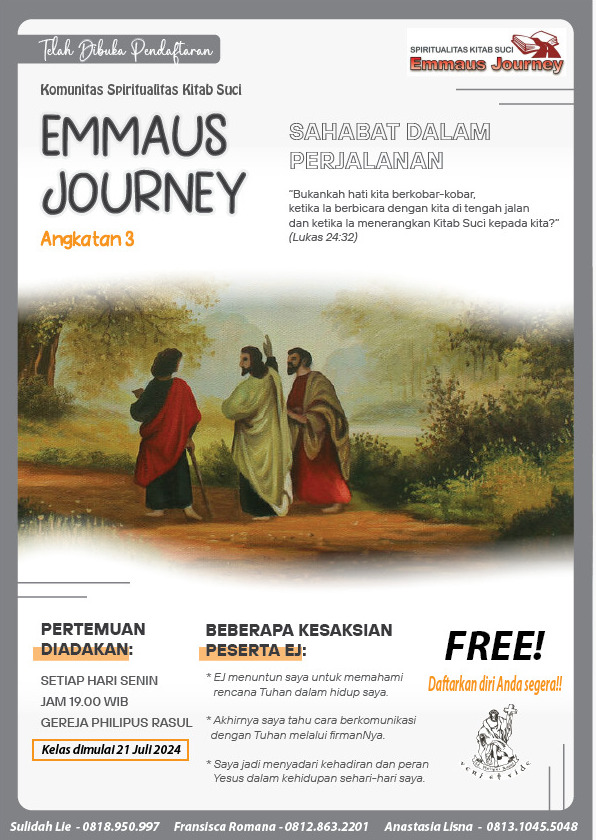 Emmaus Journey – Gereja Katolik Santo Philipus Rasul – Paroki Kapuk ...
